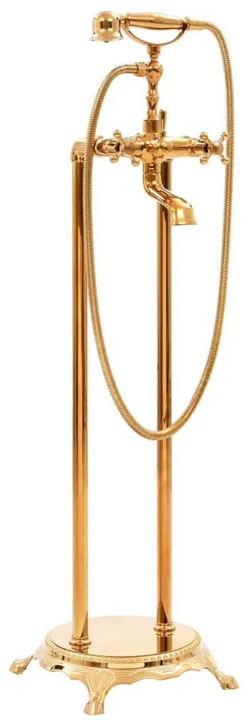 Volně stojící vanová baterie nerezová ocel 99,5 cm zlatá 145095
