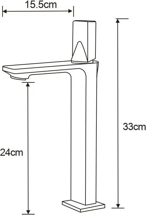 Mexen Crux, vysoká umyvadlová baterie, chromová, 744410-00