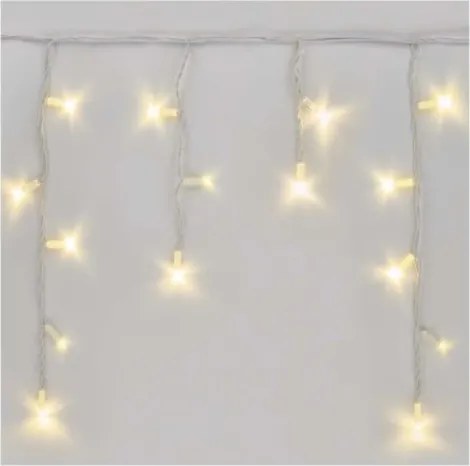 Propojovací vánoční řetěz bez zdroje EMOS Connecting D2CW04 50LED krápníky 3m teplá bílá částečně blikající