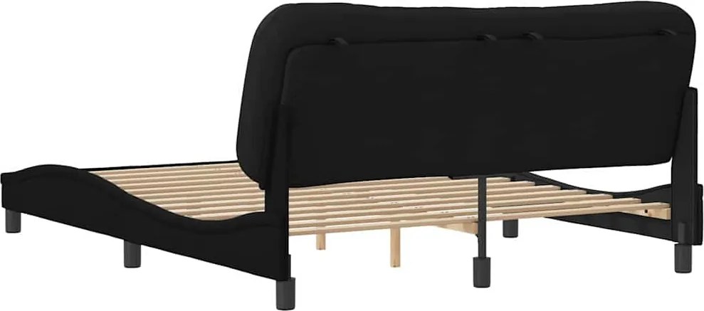 Rám postele bez matrace Hvar černý 160 x 200 cm textil 3207781