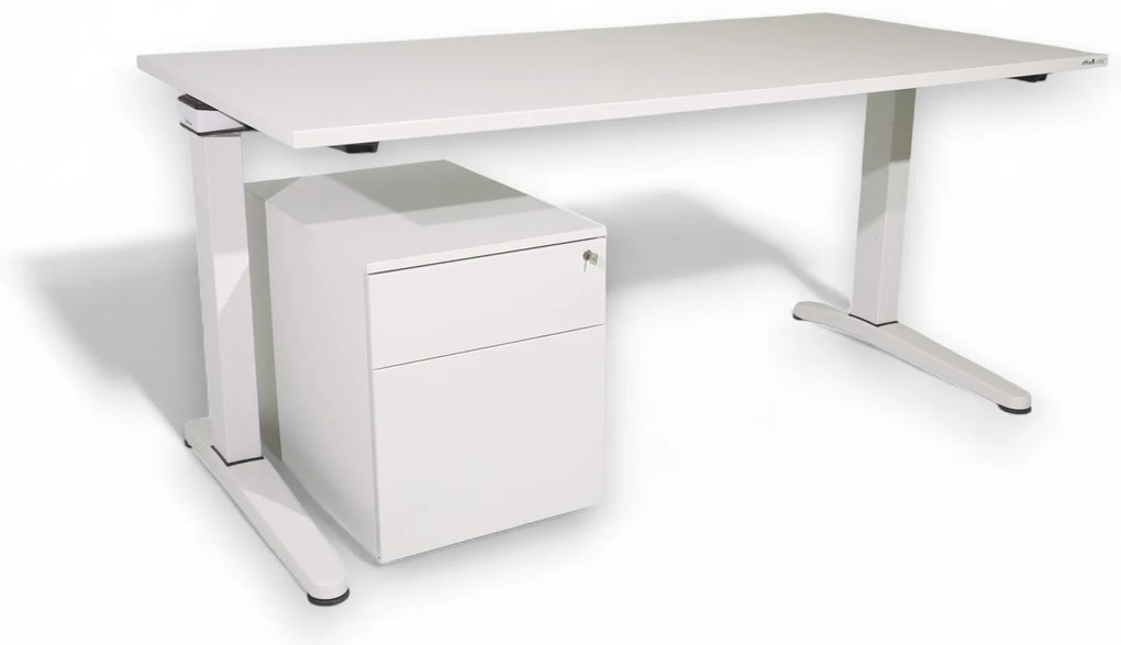 STEELCASE Set:Stůl+kontejner, STC, Ology, 160x80, bílá/bílá