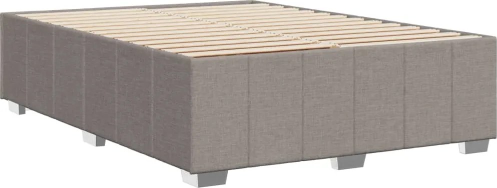 Rám postele bez matrace taupe 140 x 200 cm textil 3284843