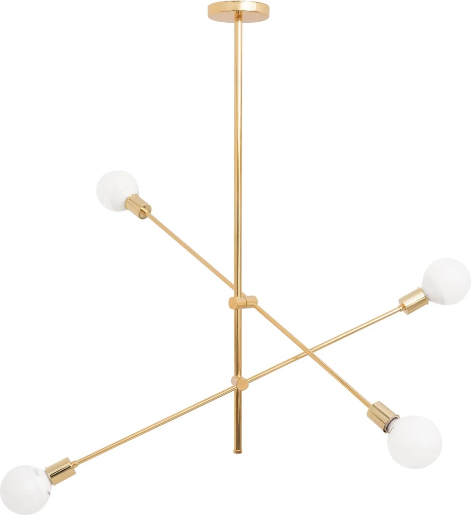 Toolight - Nastavitelná stropní lampa dvouramenná 4xE27 60W APP479-4C, zlatá, OSW-00611