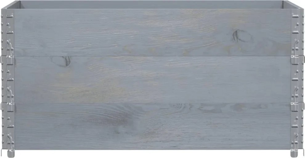 Zahradní truhlík šedý 120 x 80 cm masivní borové dřevo 3295425