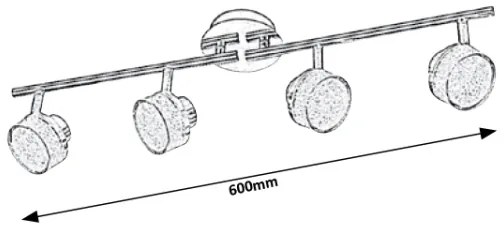 Rabalux 5639 - LED Stropní bodové svítidlo PADMA 4xLED/5W/230V