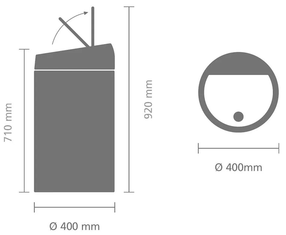 Brabantia Koš Touch Bin 60L matná černá