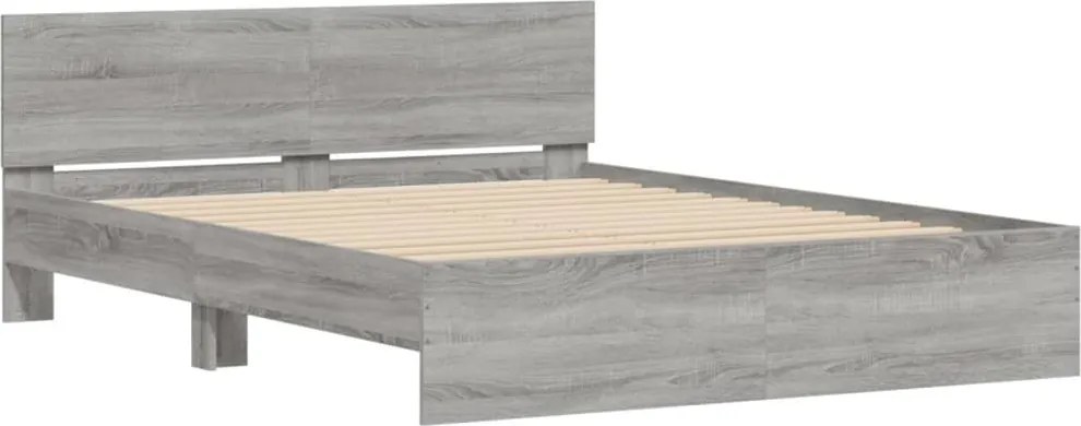 vidaXL Rám postele s čelem 140 x 190 cm [3207497] Barva: Černá