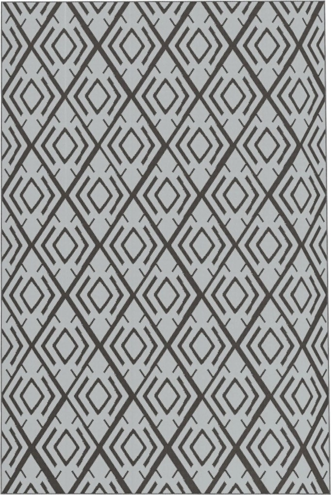 Outsunny Zahradní koberec 182x274 cm Oboustranný koberec s geometrickým diamantovým vzorem Voděodolná taška pro terasu, balkon, patio, kempování, pláž