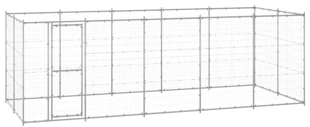 Venkovní psí kotec pozinkovaná ocel 12,1 m²