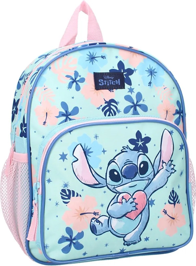 Dětský batoh s přední kapsou Lilo a Stitch - motiv Stitch se srdíčkem - Disney - 6L