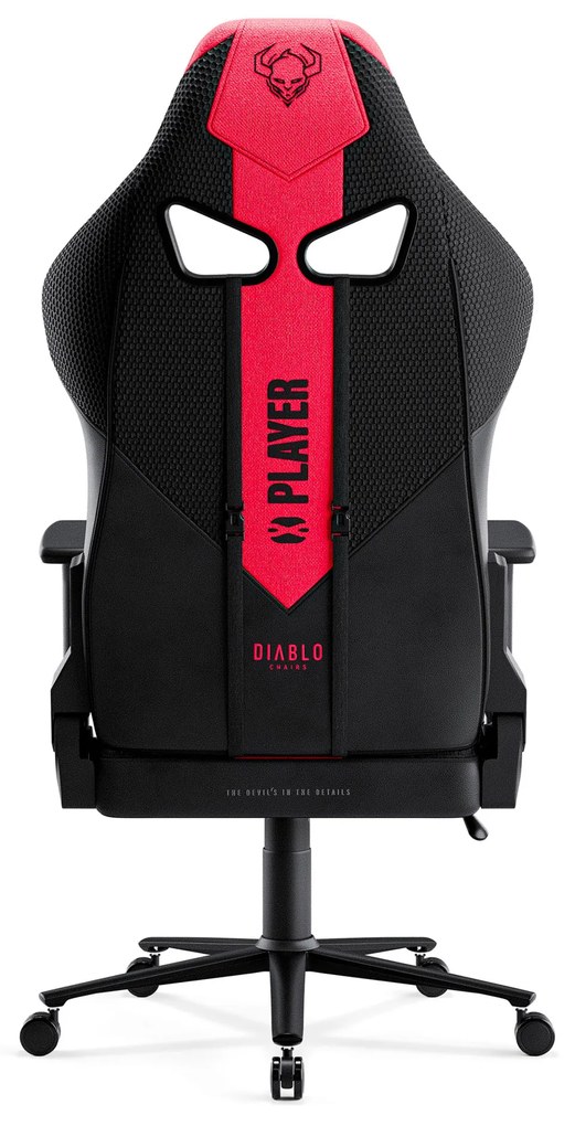 Látková herní židle Diablo X-Player 2.0 King Size: karmínovo-antracitová