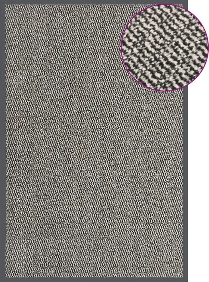 vidaXL Protiprachová obdélníková rohožka všívaná 80x120cm [326940] Barva: Černá