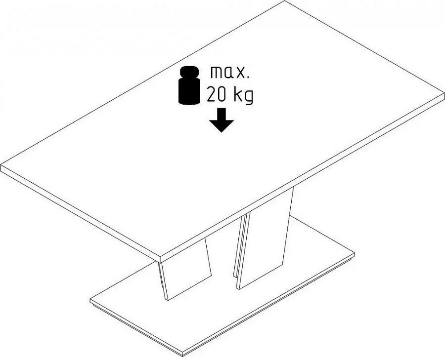 Casarredo - Komfort nábytek Jídelní stůl TROYA bílá lesk