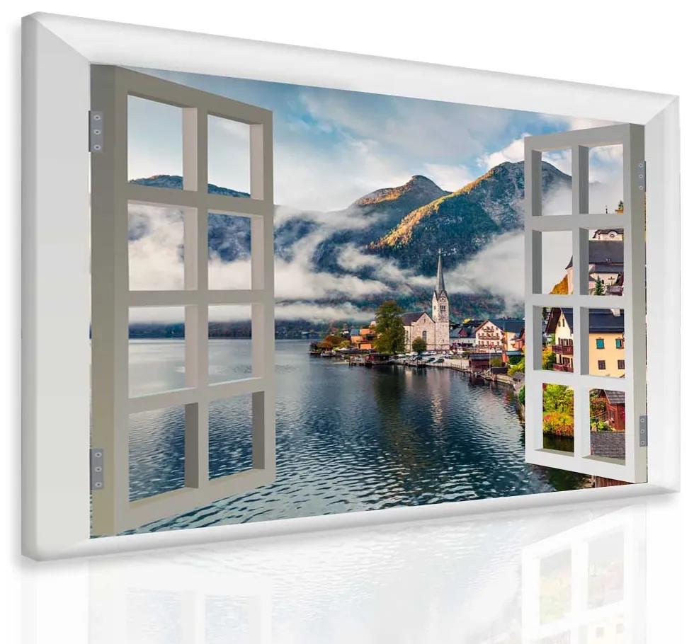 Malvis ® Obraz rakouská vesnička Velikost: 120x110 cm