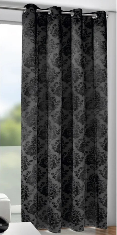 Albani Zatěmňovací závěs s kroužky Marlin černá, 135 x 245 cm