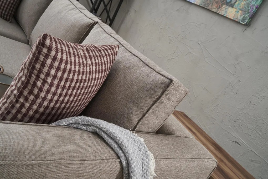 Atelier del Sofa 3-místná pohovka Kale Linen - Cream, Krémová