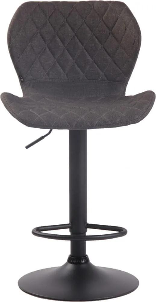 Bhm germany Barová židle Cork, textil, černá / tmavě šedá