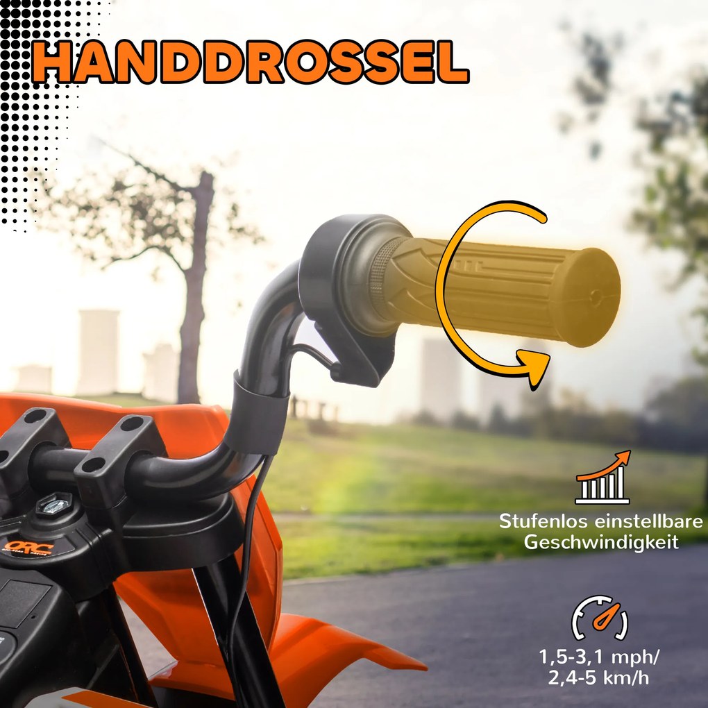 AIYAPLAY dětská elektrická motorka oranžová