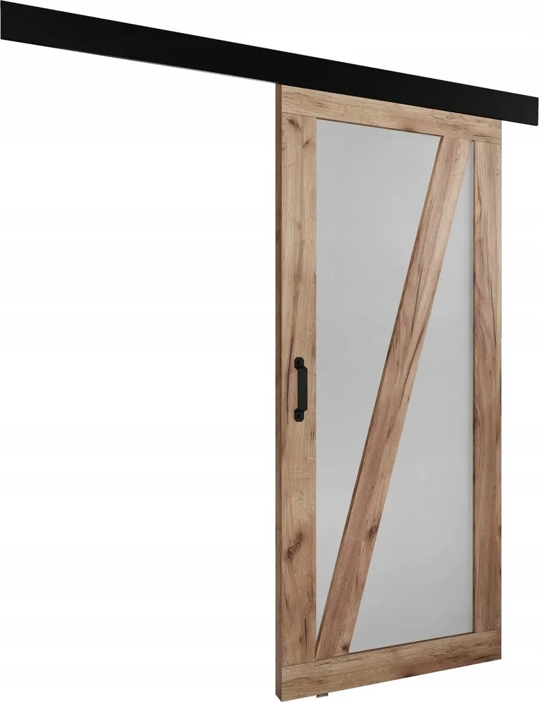 Posuvné dveře s krycí lištou ADIO 3 dub Craft zlatý + bílý 60