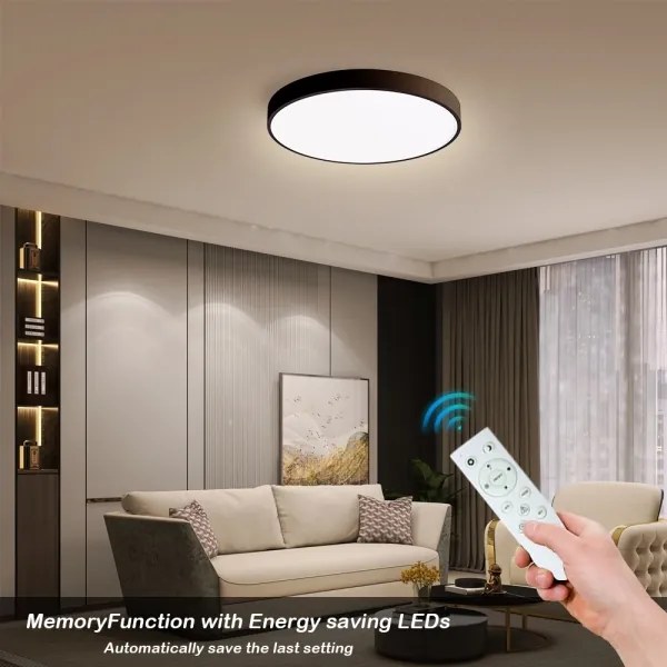Immax NEO 07248L-LED Stmívatelné svítidlo SEMPLICI 36W/230V Wi-Fi Tuya černá +DO