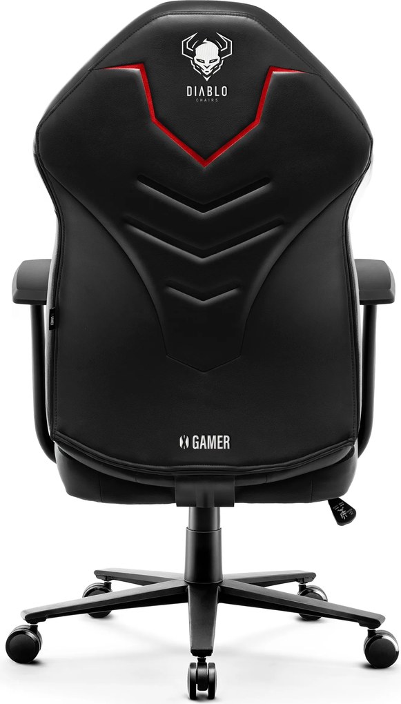 Herní křeslo z eko kůže Normal Size, černý-šedý: Diablo X-Gamer 2.0 Dark Obsidian