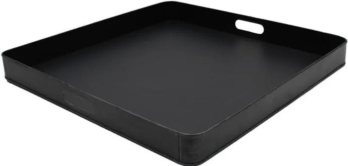 Černý kovový servírovací podnos LABEL51, 60 x 60 cm