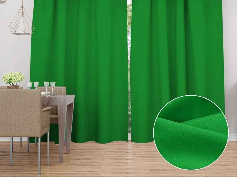 Biante Dekorační závěs Rongo RG-061 Sytě zelený 140x160 cm