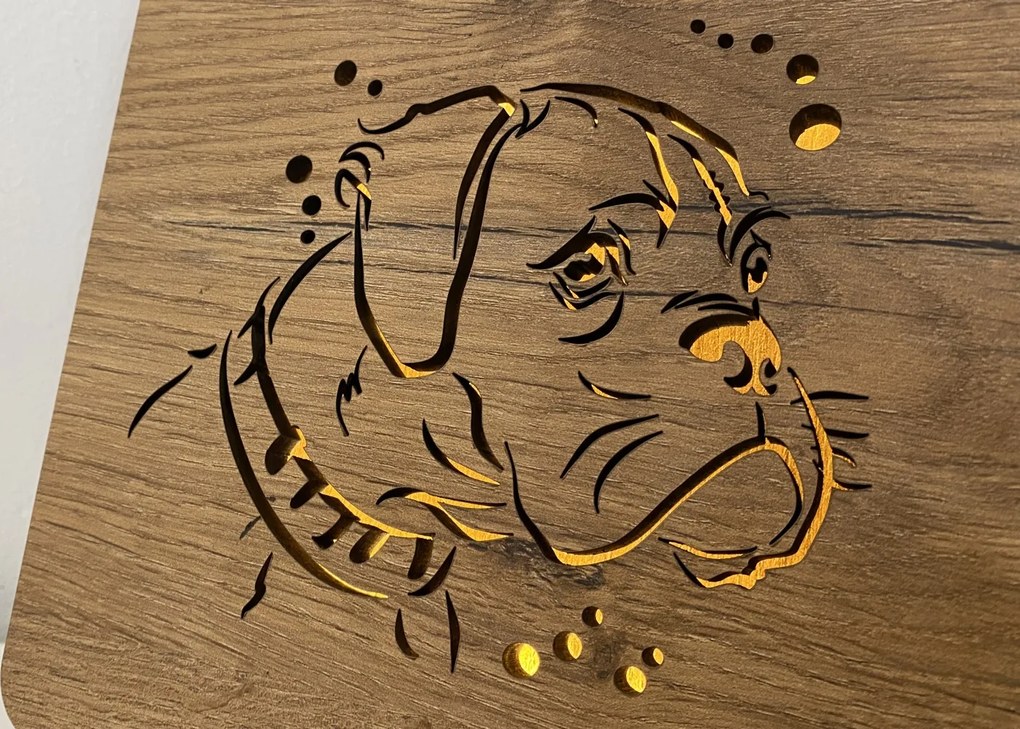 Li-Go "Boxer" lampa 19x19 cm provedení povrchu: ořech