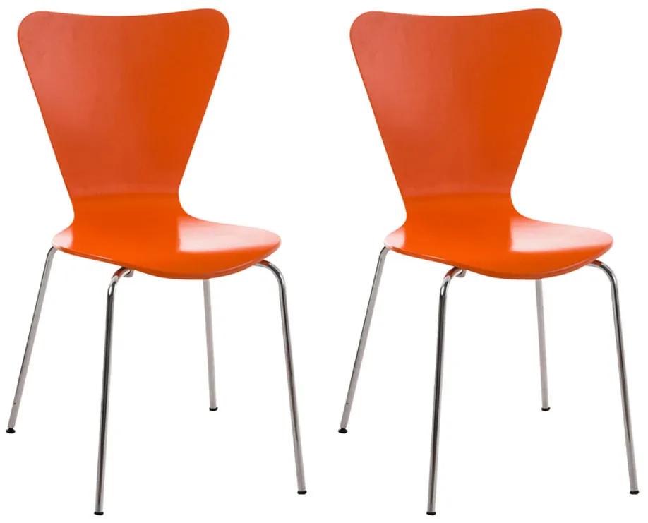 Židle Callisto (SET 2 ks) - Oranžová