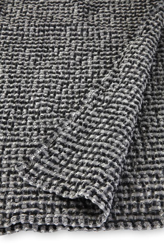Wooline Jemný vaflový ručník, černý