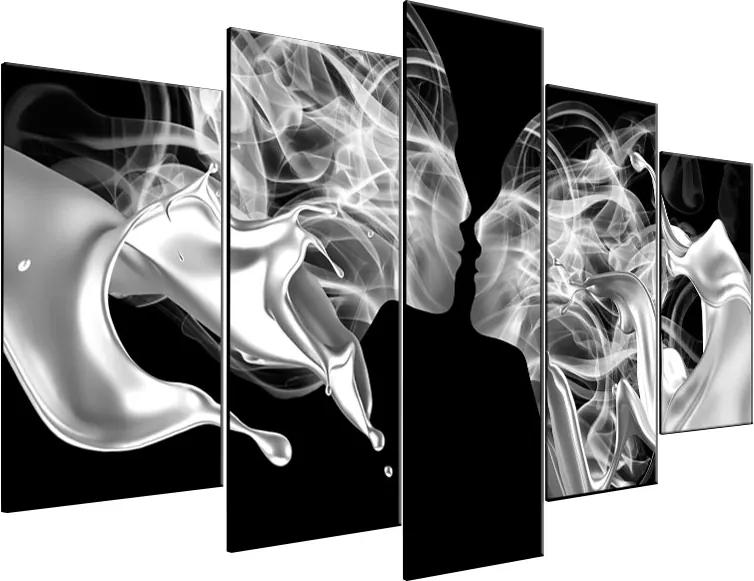 Malvis Obraz láska z kouře Velikost (šířka x výška): 100x50 cm
