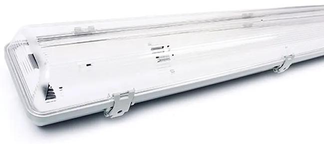 BERGE 2x svítidlo + 4x LED trubice - T8 - 120cm - 18W - 6400Lm - neutrální bílá - SADA
