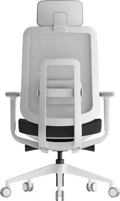 Kancelářská ergonomická židle K42 WHITE SP – síť/ čalouněná, černá