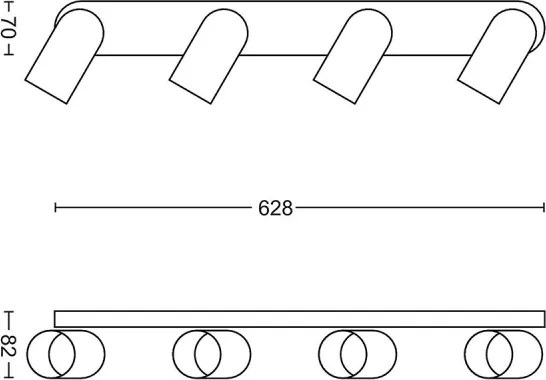 Philips - LED RGBW Stmívatelné bodové svítidlo 4xGU10/4,8W/230V3000K bílá + DO