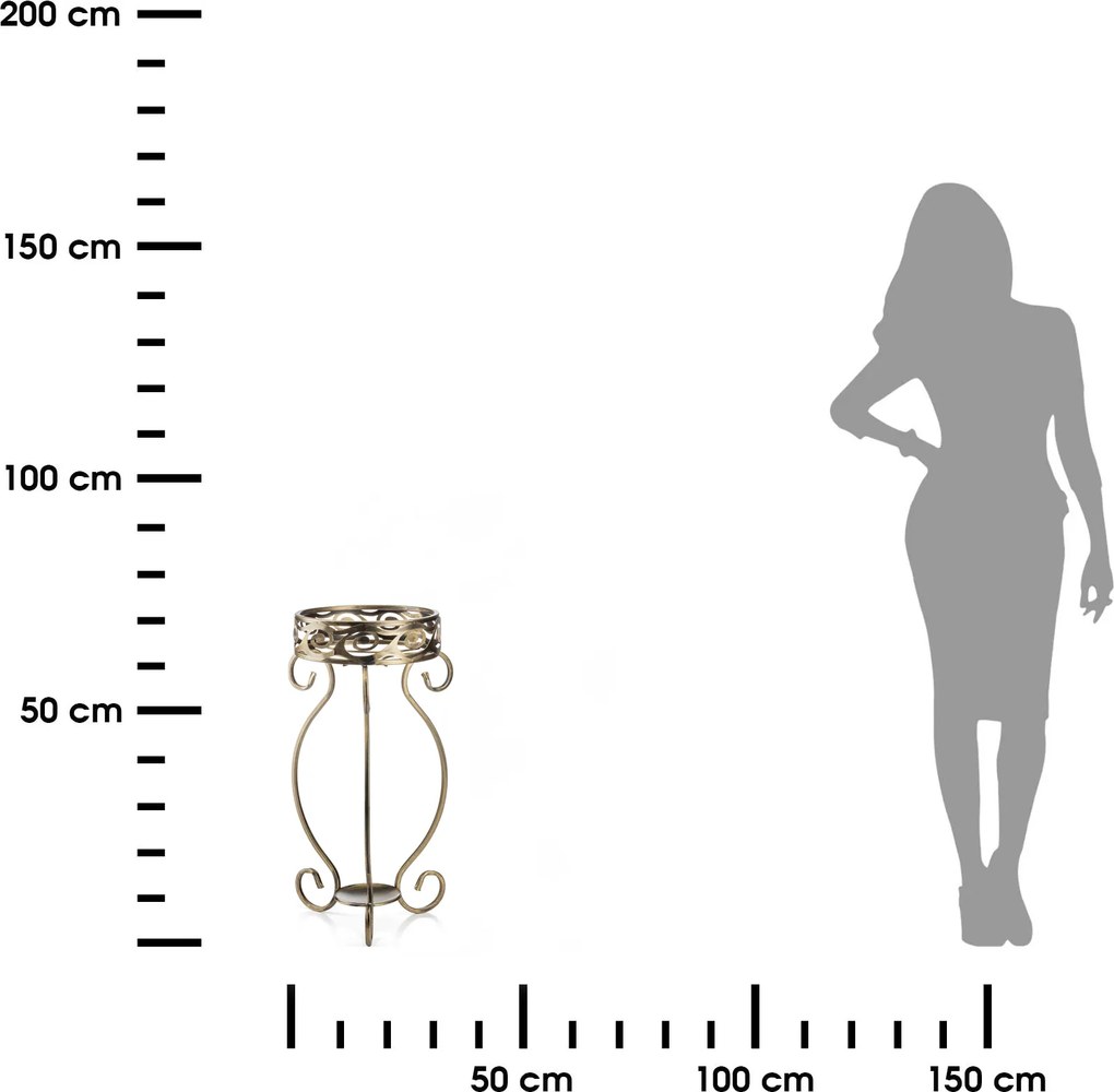 STOJAN NA KVĚTINÁČ FIORINA 63X33,5 CM ZLATÁ