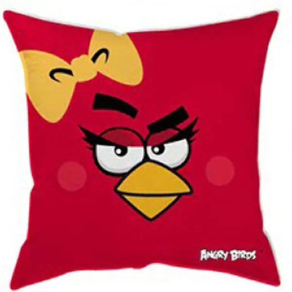 Halantex Polštářek Angry Birds červený Girl bavlna/polyester 40/40 cm