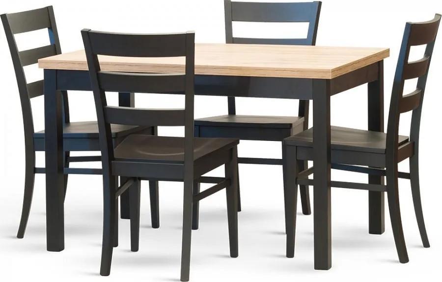 Stima Rozkládací jídelní stůl W21 | Odstín: dub wotan-bílá,Výška stolu: 77,Délka stolu: 120