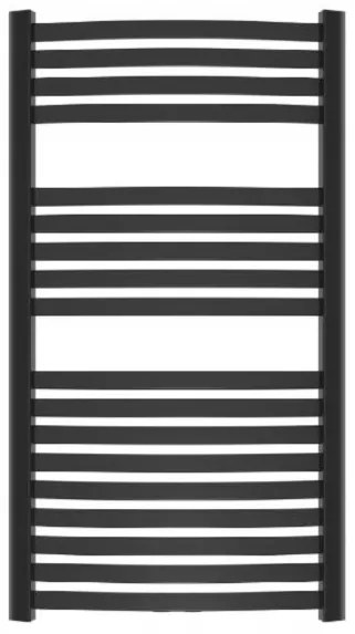 Invena, koupelnový žebříkový radiátor 540x1000 mm 446W, černá matná, UG-03-100-A