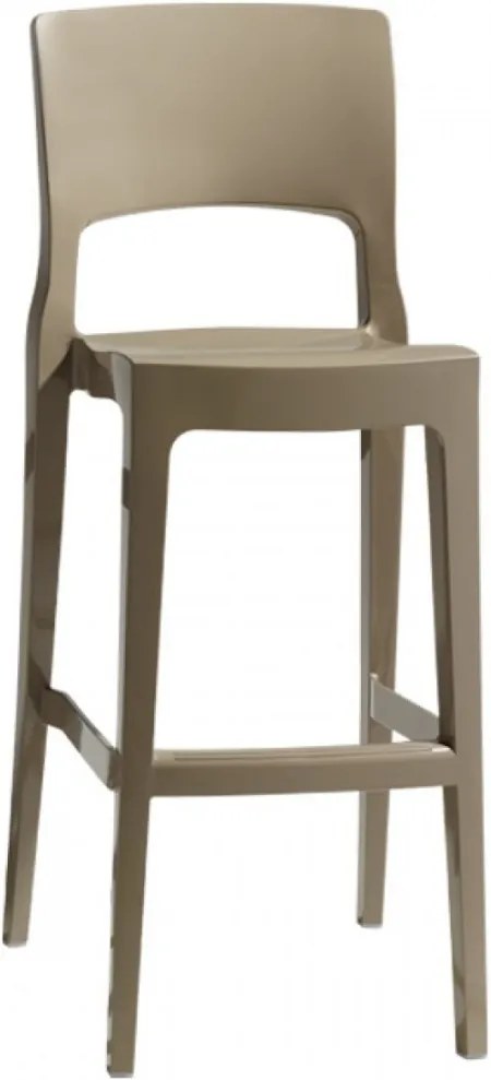 SCAB - Barová židle ISY TECHNOPOLYMER vysoká - béžová