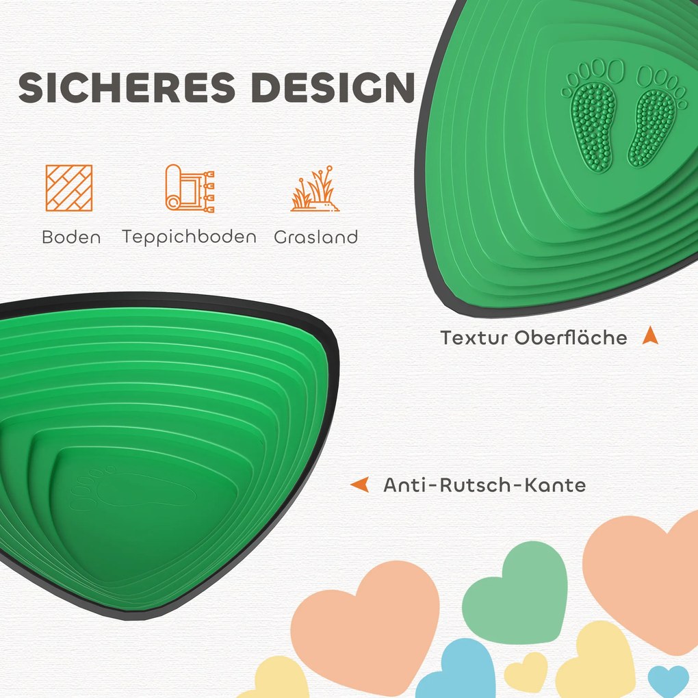 AIYAPLAY sada 6 nášlapných kamenů, protiskluzový design, do interiéru i exteriéru, stohovatelné, barevné
