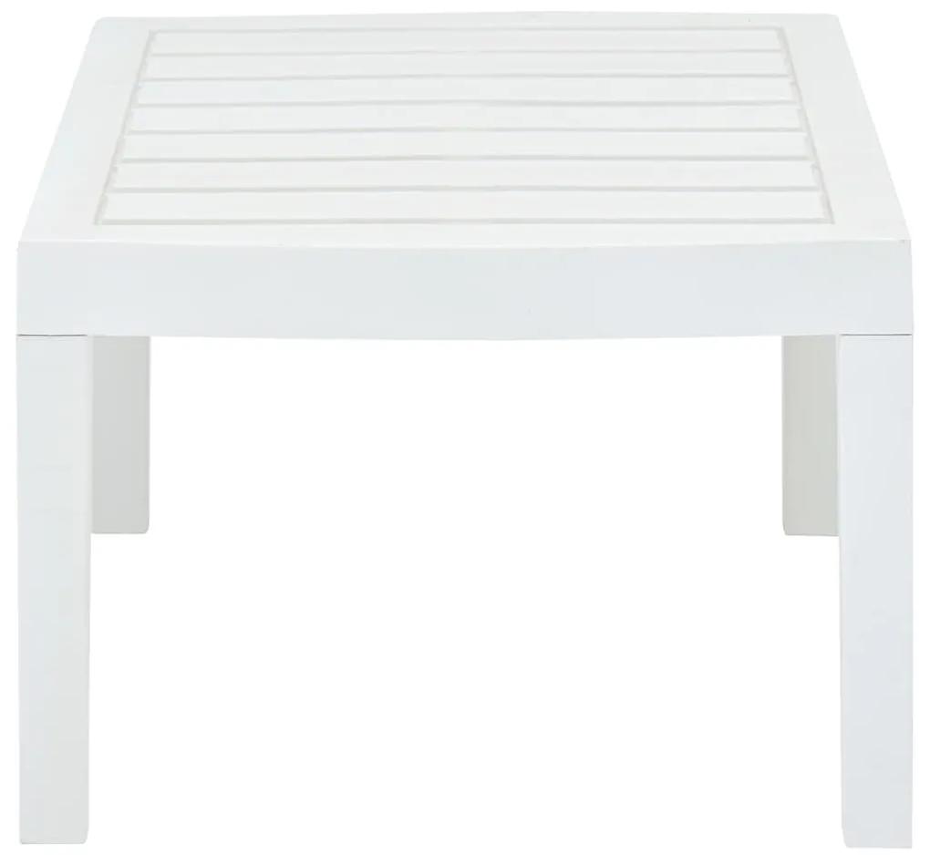 Zahradní stolek Wirruna - plast - bílý | 78x55x38 cm
