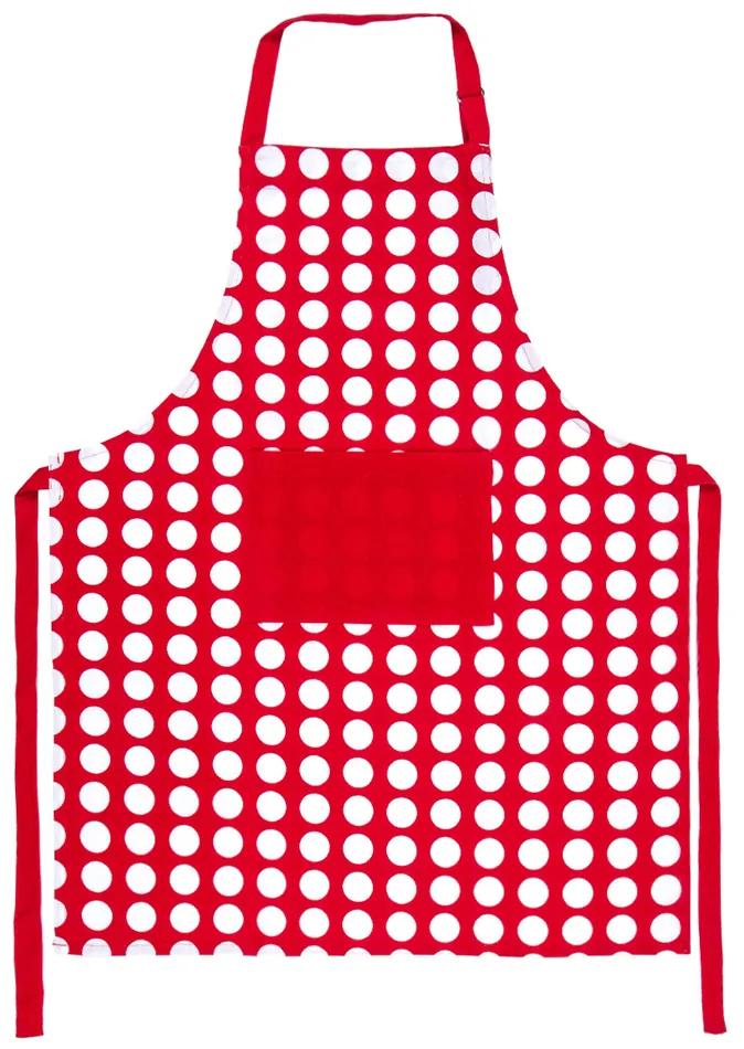 4Home Zástěra Červený puntík, 70 x 90 cm