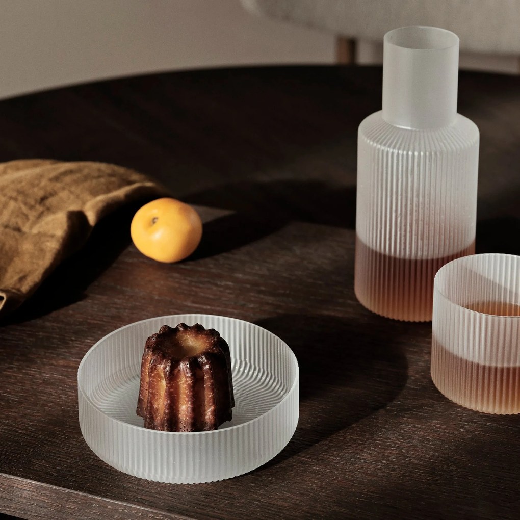 FERM LIVING Misky Ripple, Frosted, sada 4 kusů