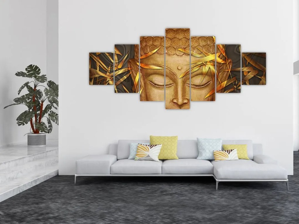 Obraz - Zlatý Buddha (210x100 cm)