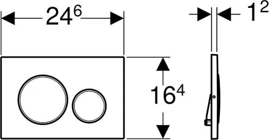 Geberit 115.889.SN.1 - Splachovací tlačítko Sigma20 24,6x16,4 cm nerez