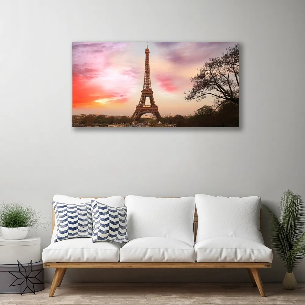 Obraz na plátně Eiffelova Věž Architektura 120x60 cm