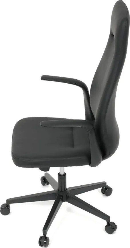 Kancelářské křeslo KA-T8325 BK, synchronní mechanismus, černá ekokůže (66 x 62) cm