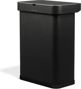 Simplehuman SENSOR černá ocel / Odpadkový koš / Bezdotykový / Hlasové
