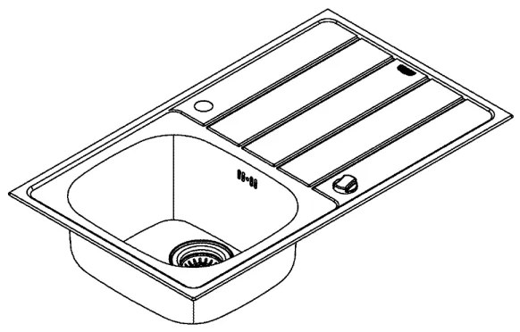 GROHE 31552SD1 - Dřez K200 860 x 500 mm nerez