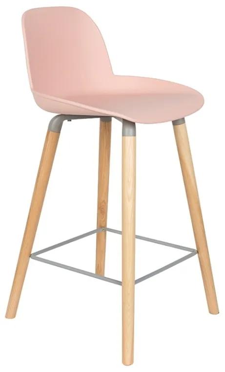 Barová židle ZUIVER ALBERT KUIP 65cm, růžová